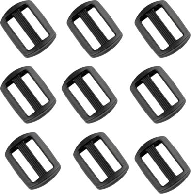 50pcs 1 inch Plastic Tri-Glide Slides Buckles Kit Adjustable Webbing ...