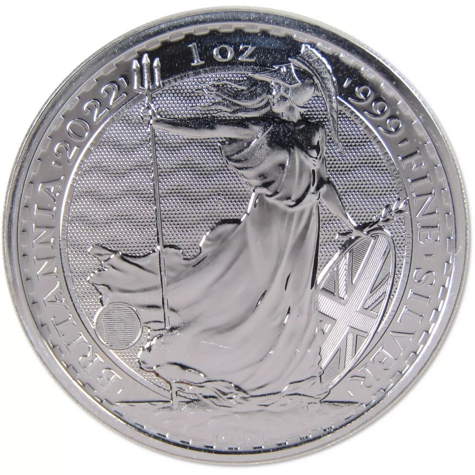 2022 United Kingdom 2 Pound Silver Britannia (Lot of 100) 1 oz Gem BU ...