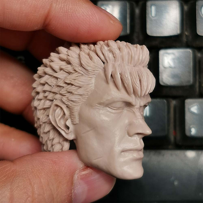 1/6 Scale The Berserk Warrior Guts Head Sculpt Unpainted Fit 12" Figure ...
