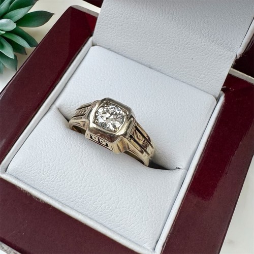 .70 ct Old European Cut Diamond Ring 14k Gold Size 5 Natural Diamond J ...