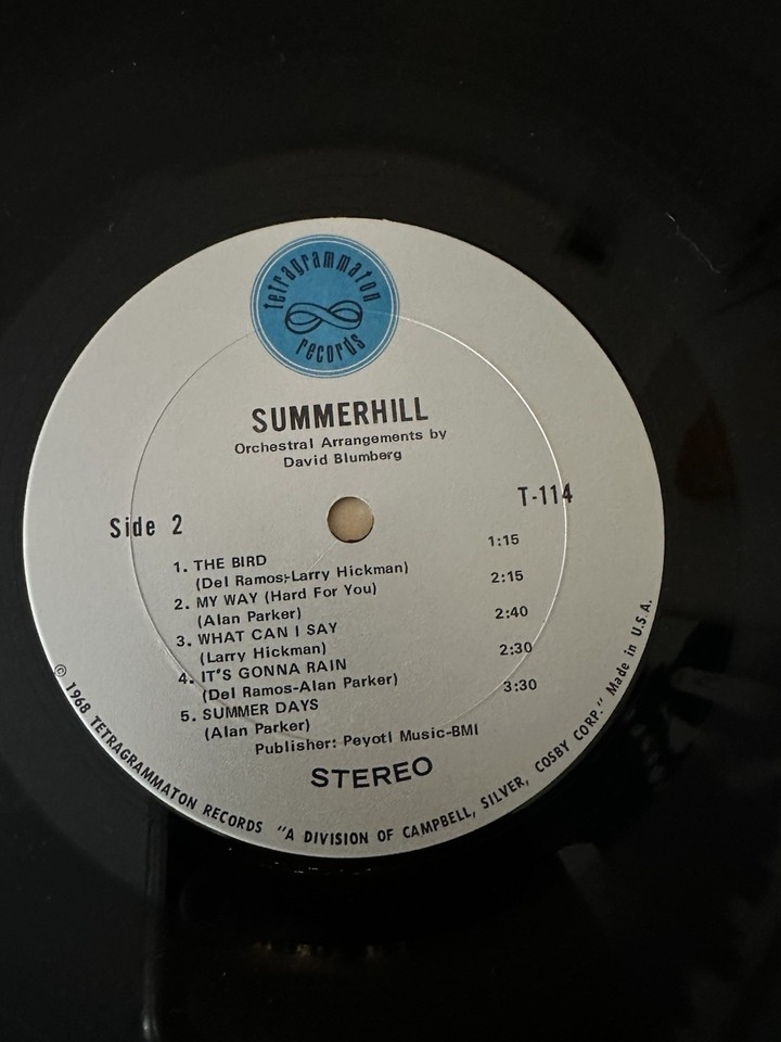Summerhill – Summerhill LP 1968 Tetragrammaton Psych Folk Rock VG/VG ...