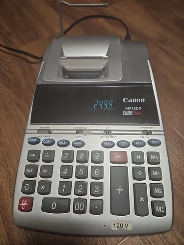 Canon MP18DII Adding Machine Calculator 12 Digits 2 Color Print | eBay