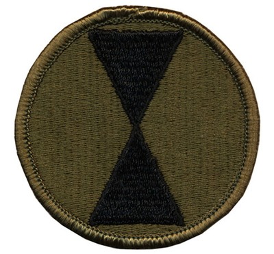 7th Infantry Division OD - 3" 7th Division shoulder patch - Ft Ord ...