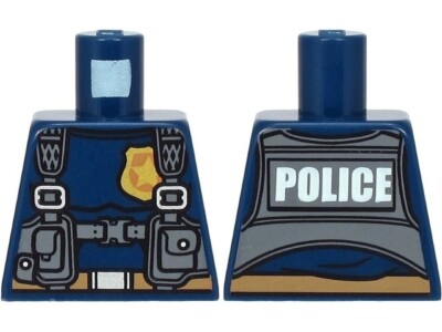 LEGO 973pb3567 Torso Police with Harness, Gold Star Badge Logo, Belt ...
