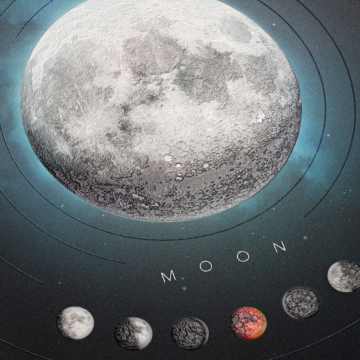 Displate Limited Edition Destination: Moon xxx/500 3D-Effekt 45x32cm ...