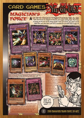 2003 Yu-Gi-Oh! TCG Magician's Force Vintage Print Ad/Poster CCG Card ...