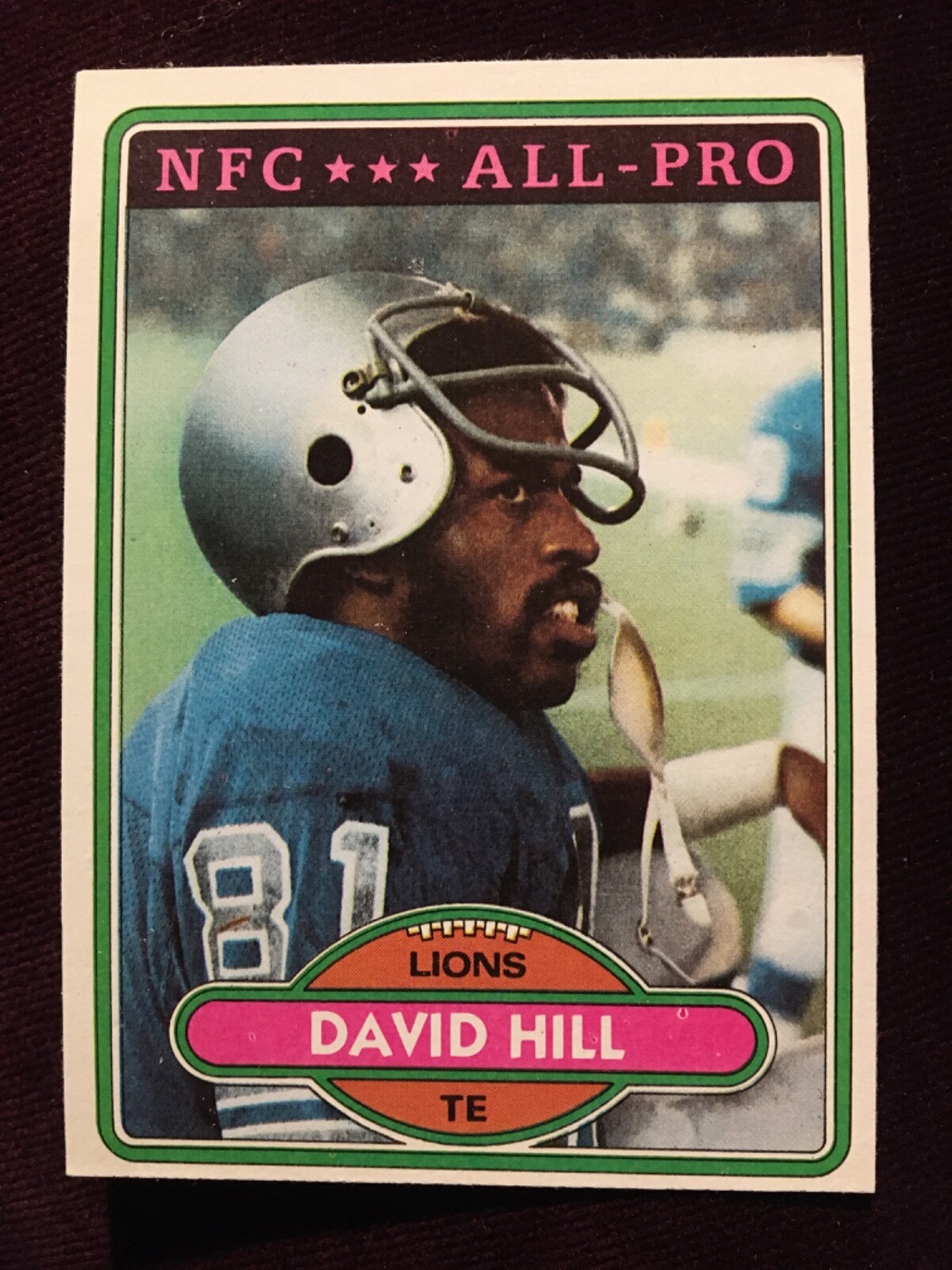 1980 Topps #295 Lions All-Pro David Hill Football Card | eBay