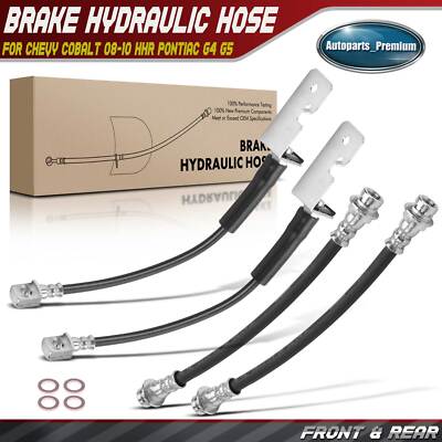 4Pcs Front & Rear Brake Hydraulic Hose for Chevy Cobalt 08-10 HHR ...