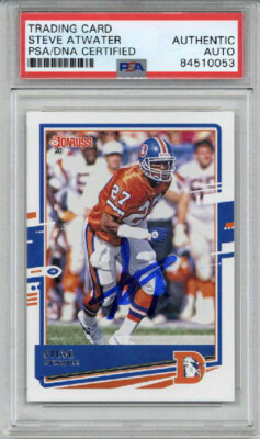 STEVE ATWATER SIGNED AUTOGRAPHED 2020 PANINI DONRUSS CARD #94 BRONCOS ...