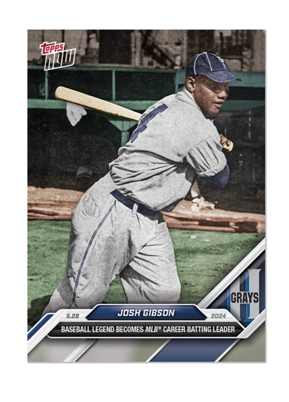 Josh Gibson Homestead Grays 2024 MLB TOPPS NOW® Card 241 - Legend🔥 | eBay