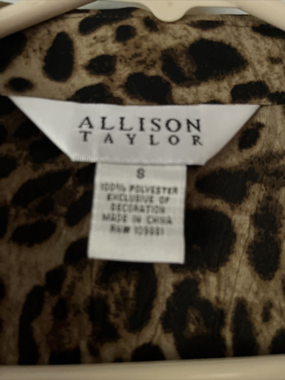 Allison Taylor Vintage Leopard Print Bell Sleeve 100%… - Gem