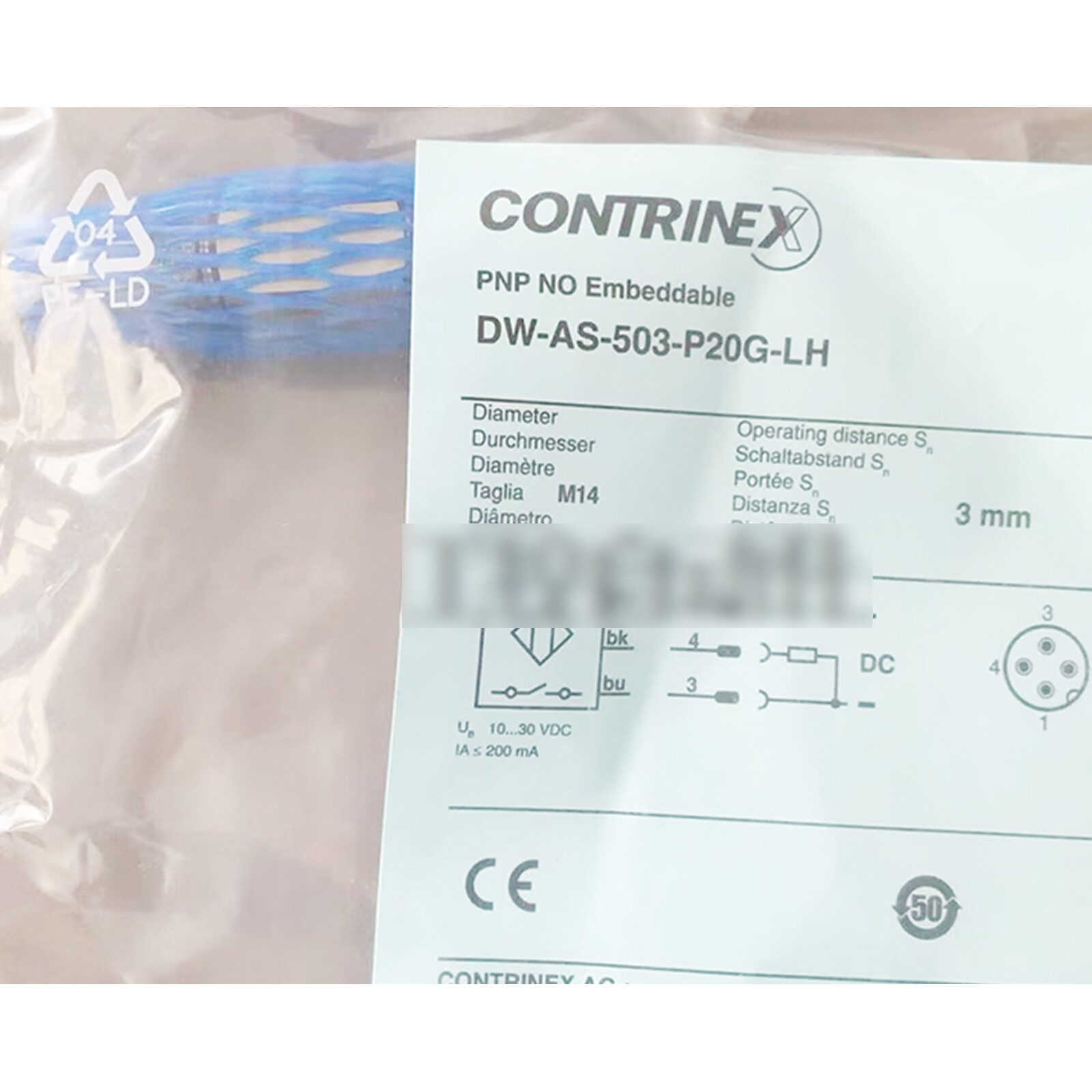 1pc New Contrinex DW-AS-503-P20G-LH Pressure Inductive Sensor#QW | eBay