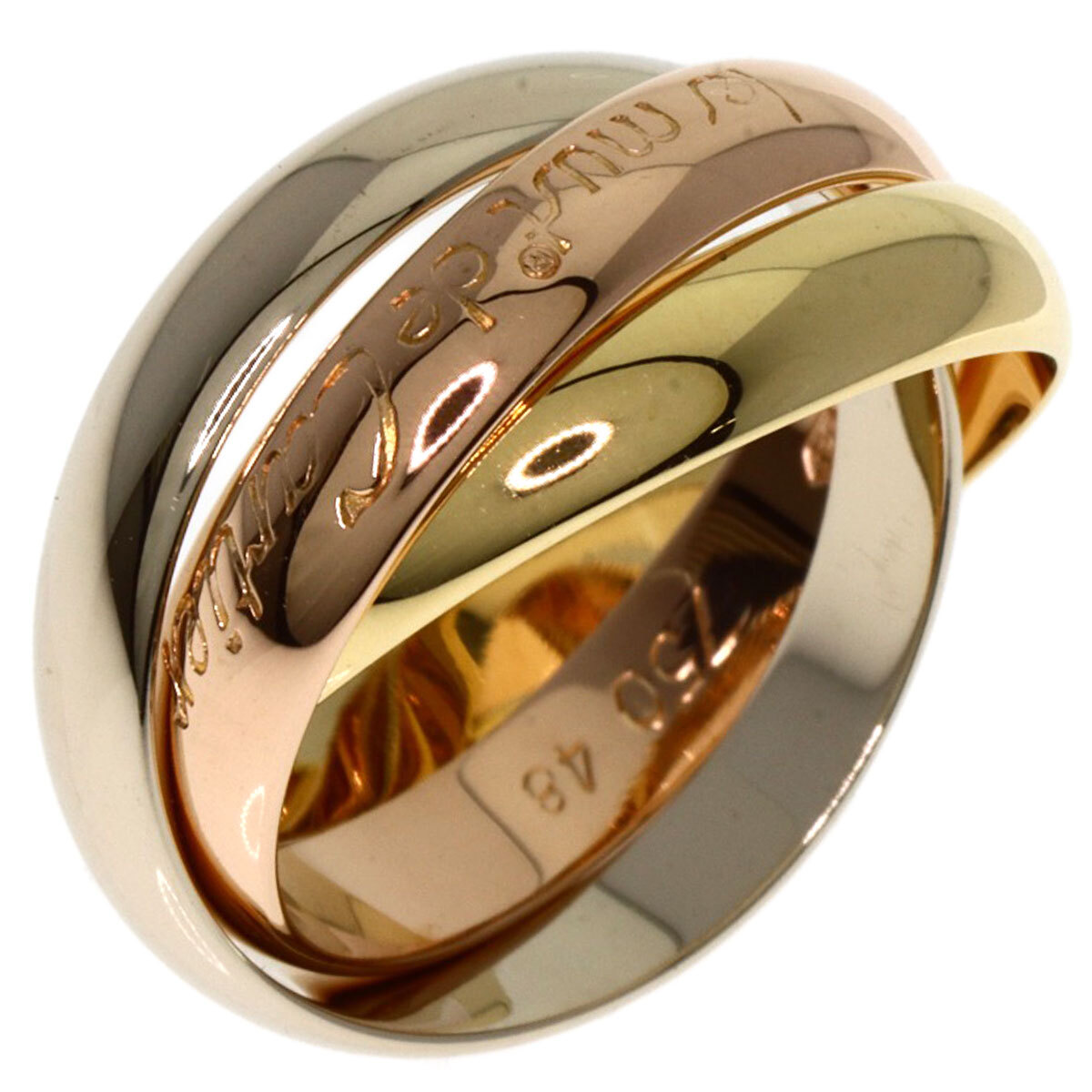CARTIER Ring Trinity #48 K18 Yellow Gold K18 White Gold | eBay