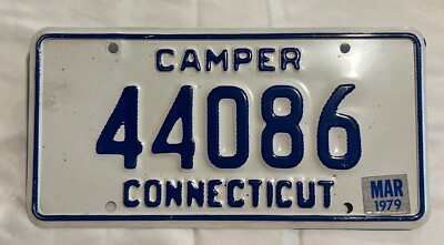 LICENSE PLATES CONNECTICUT CAMPER 44084 | eBay