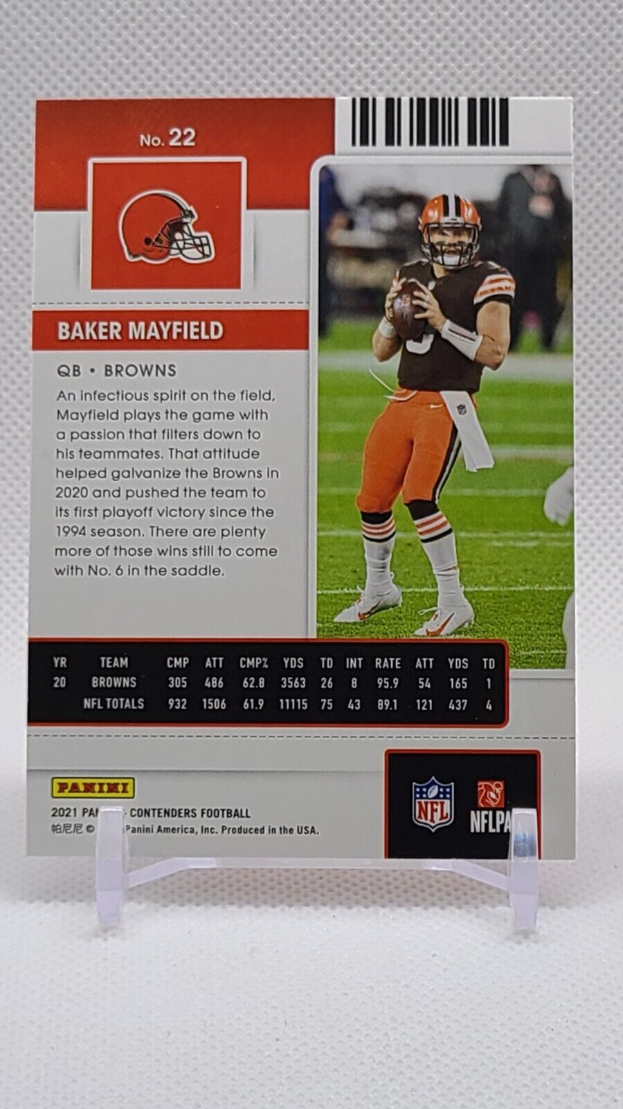 2021 Panini Contenders Season Ticket Baker Mayfield Cleveland Browns ...