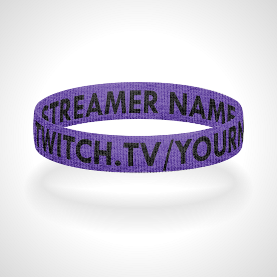 Twitch Facebook Mixer Streamer Reversible Bracelet Fully Custom Gaming ...