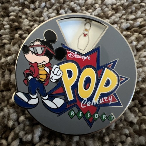 Rare Disney World - Pop Century Resort Hotel - Mickey Mouse Spinner Pin ...