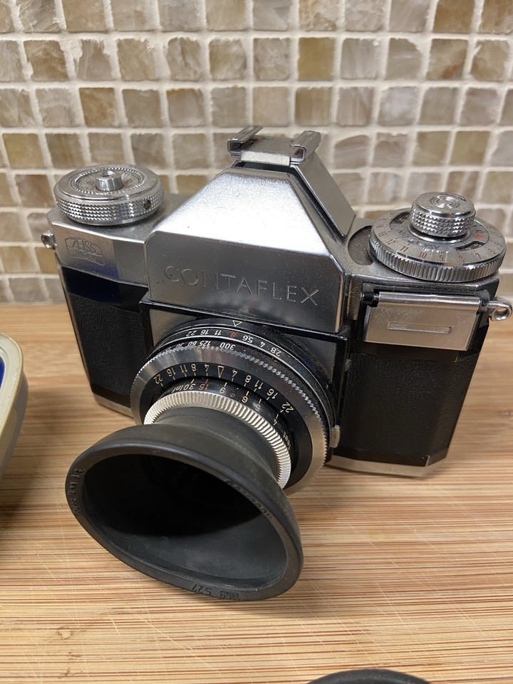 Zeiss Ikon Contaflex Camera + Leather Case + Vintage Seconic Light ...