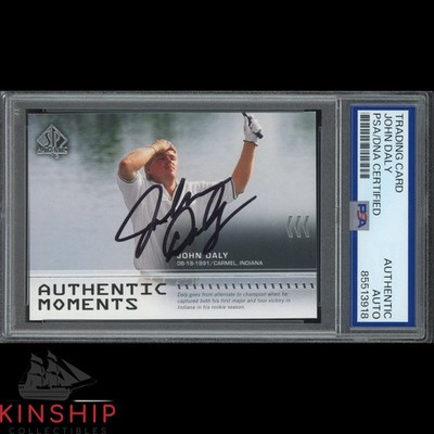 John Daly signed 2024 Upper Deck SP Moments Card PSA DNA Slab Golf Auto ...