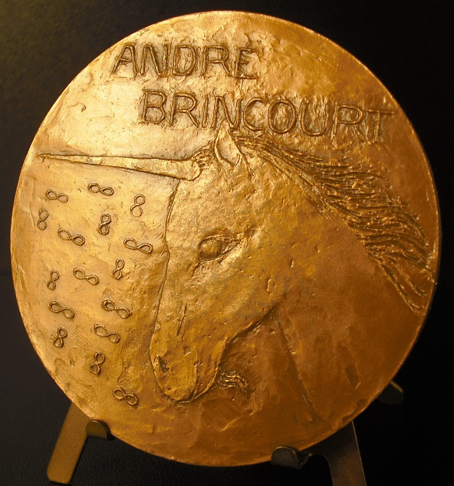 Médaille à André Brincourt écrivain journaliste la Licorne Unicorn 68 ...