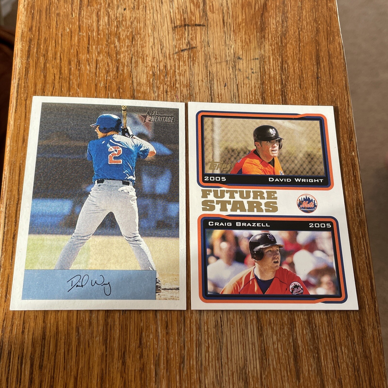 2002 BOWMAN HERITAGE DAVID WRIGHT ROOKIE #182 - NEW YORK METS- +2005 ...