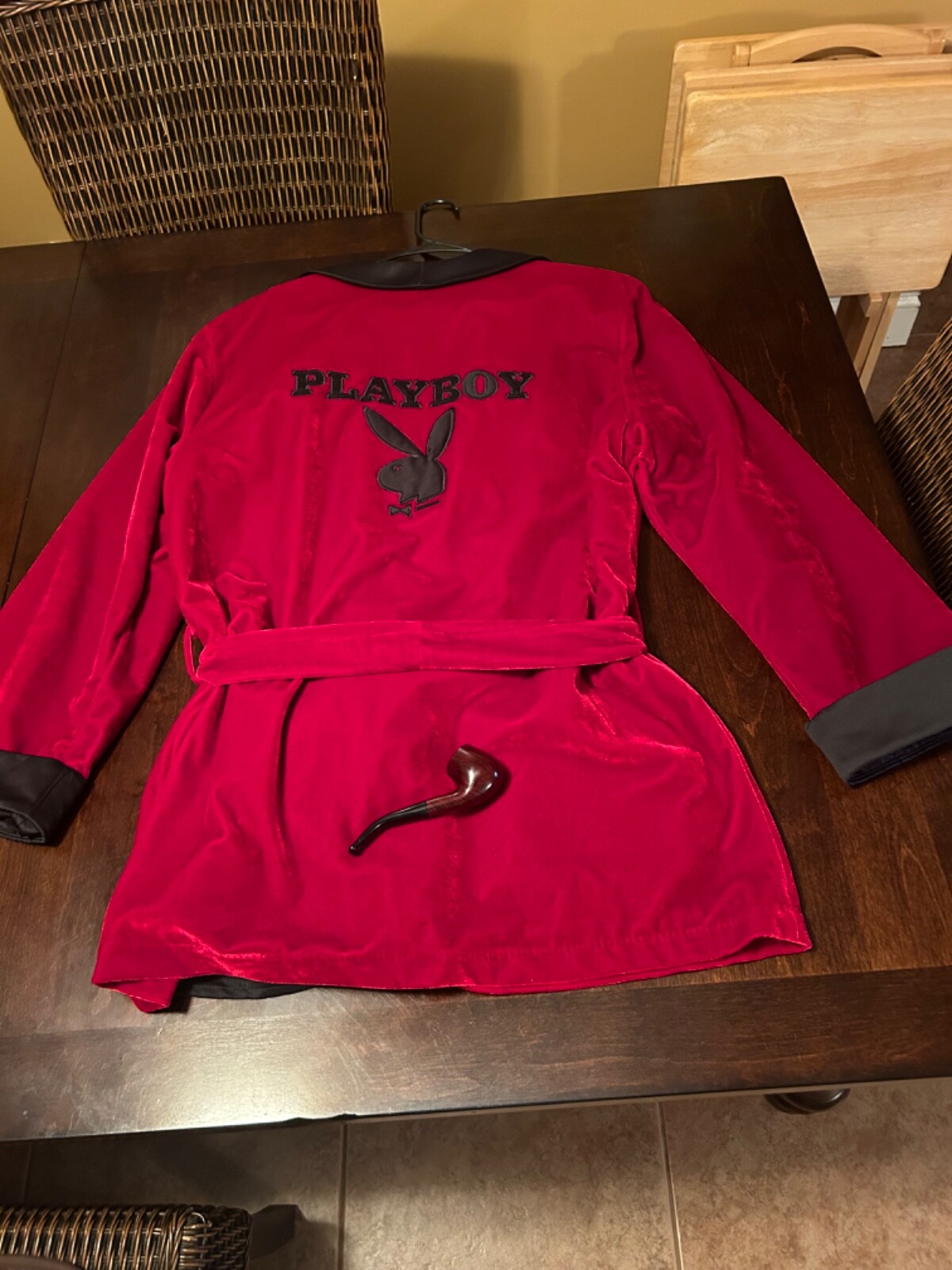 Rare Vintage Y2K Men’s Playboy Hugh Hefner Velvet Rob… - Gem