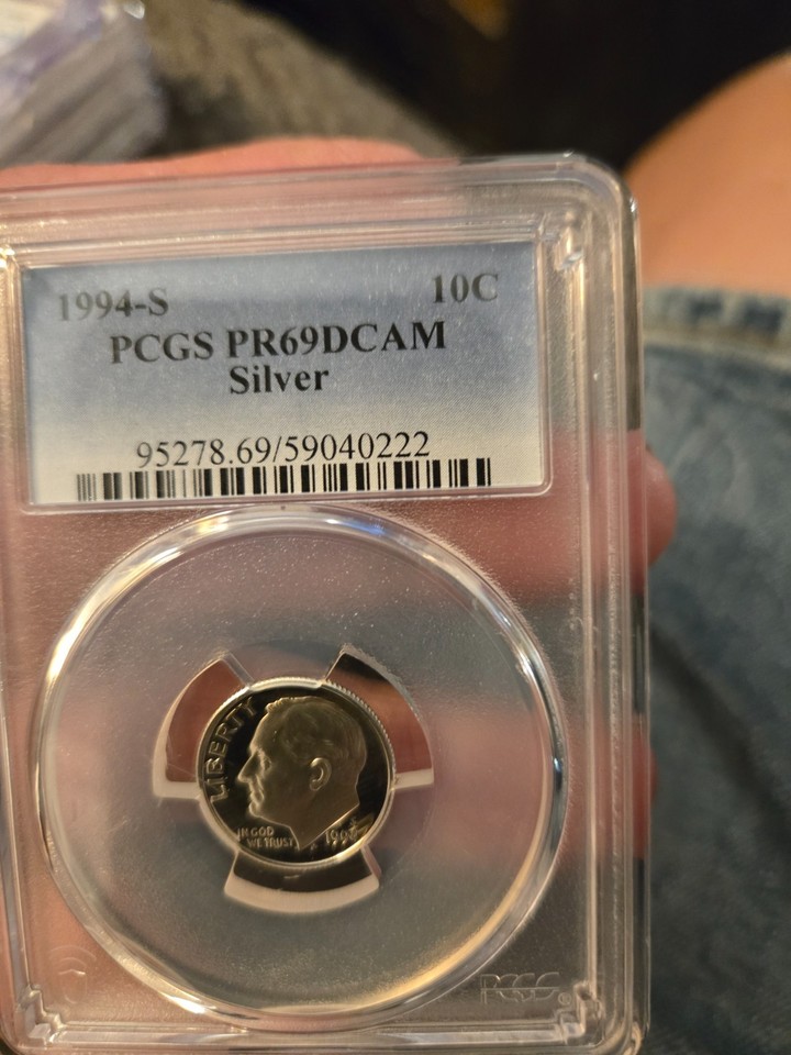 Lot of 8 Slabbed Coins. Some are graded or proofs and US and foreign ...