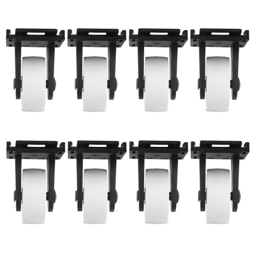 8pcs 1.5 Inch Furniture Caster Wheels Plastic Casters Fixed Plate ...