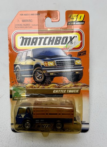 Matchbox Cattle Truck #50 BLUE - 1999 - New on Card | eBay