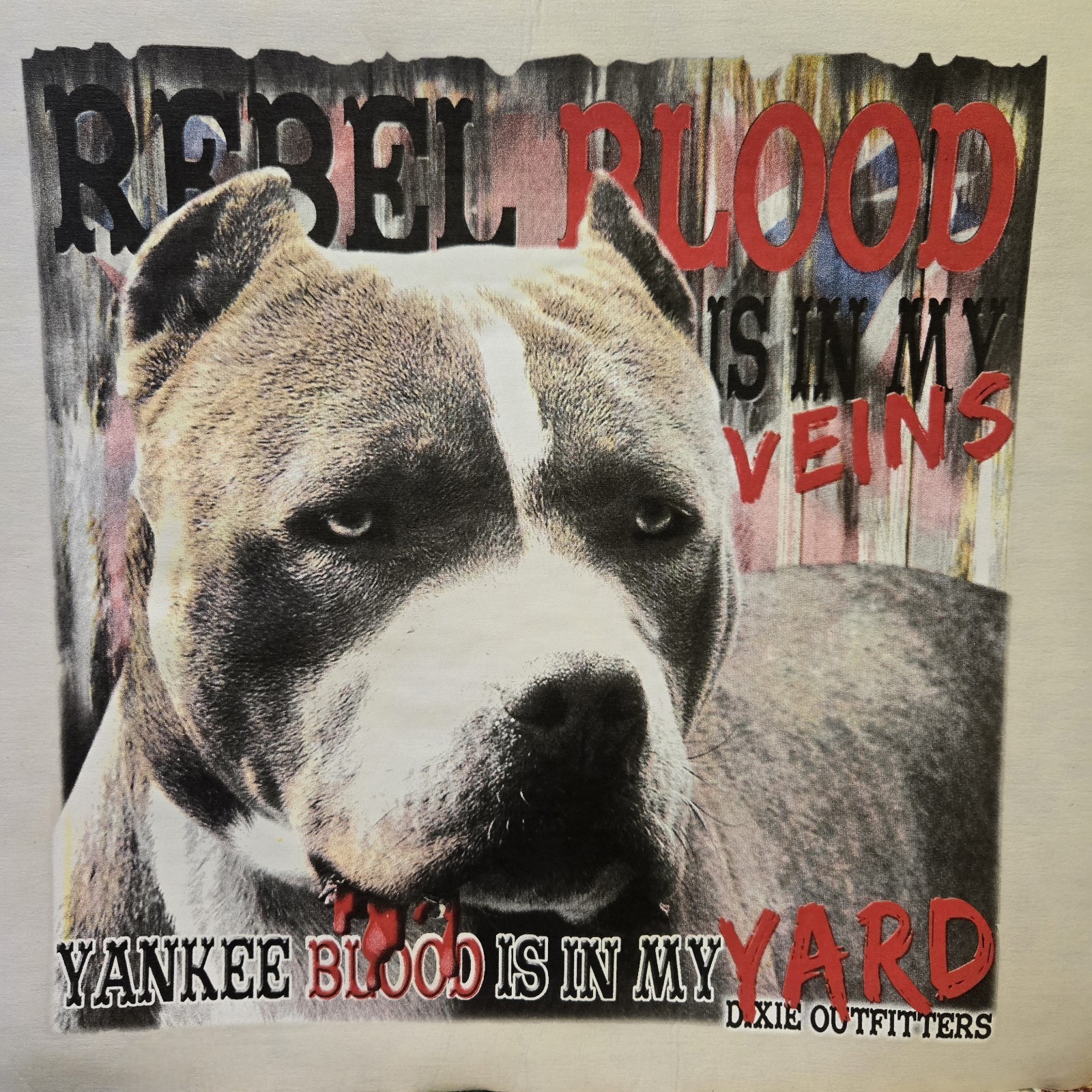 DIXIE OUTFITTERS PITBULL DOG BREED BLOOD IN MY VEINS LONG SLEEVES SHIRT ...