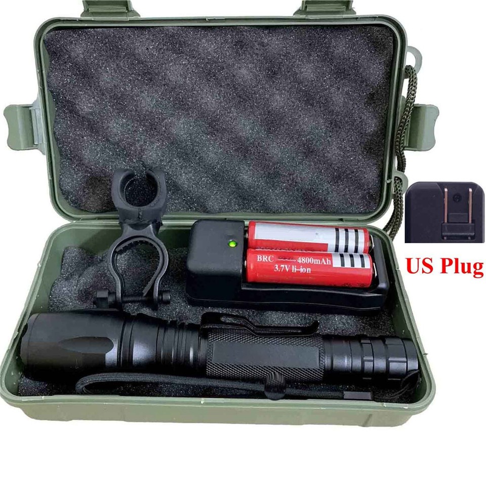 *Super Bright LED Tactical Flashlight Rechargeable LED Hand Torch Light ...