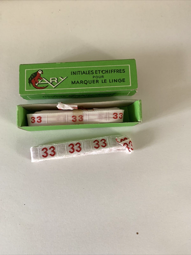 BOITE DE RUBAN VINTAGE AVEC CHIFFRES POUR MARQUER LE LINGE OU AUTRE | eBay