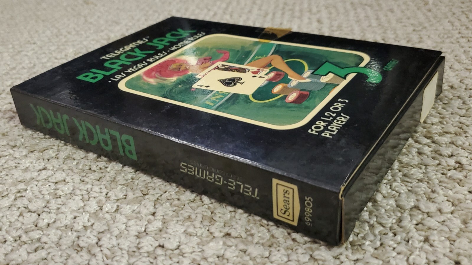 Sears Atari 2600 7800 - Blackjack - Gatefold Box - complete - crisp box ...