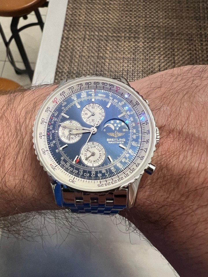Breitling Navitimer Olympus Blue Face A19340 | eBay
