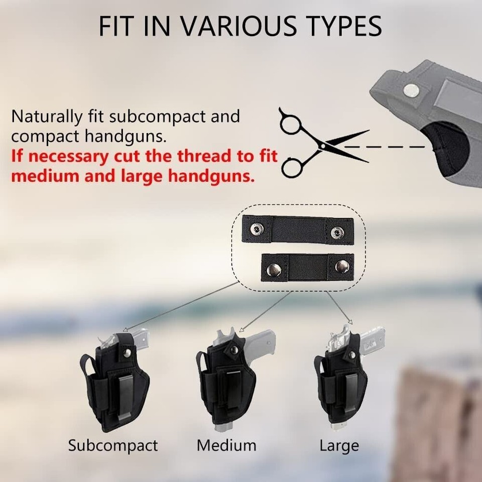 Nylon Belt Clip Gun pistol holster with Magazine Pouch- you choose the ...