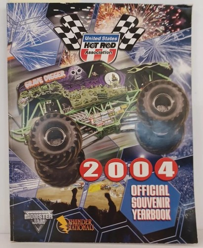 2004 MONSTER JAM Official Souvenir YEARBOOK Hot Rod 7 AUTOGRAPHS Signed ...
