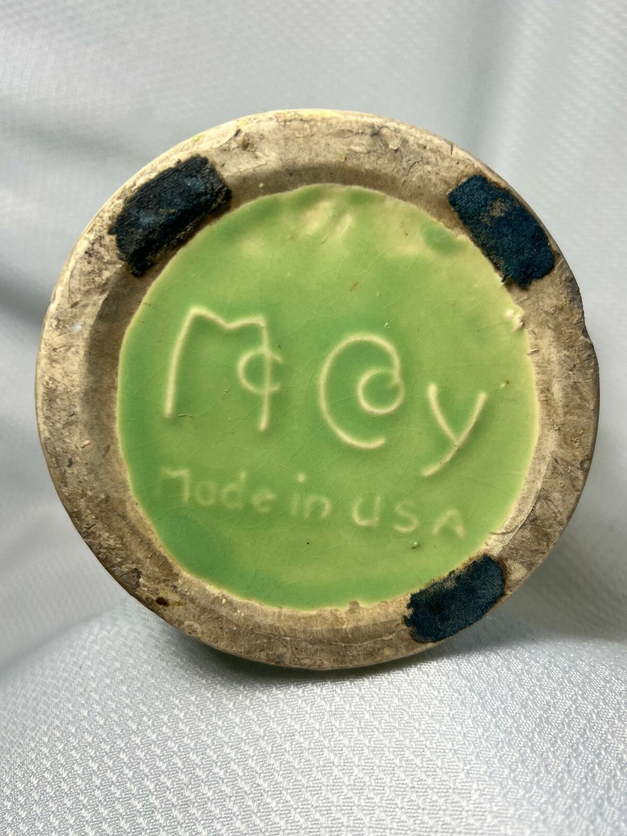 Mccoy Usa Pottery Marks Identification Mccoy Small Green Basket Weave