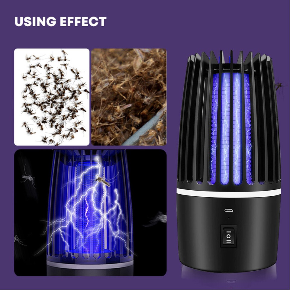 Electric Mosquito Killer Lamp Insect Catcher Fly Bug Zapper Trap LED UV ...