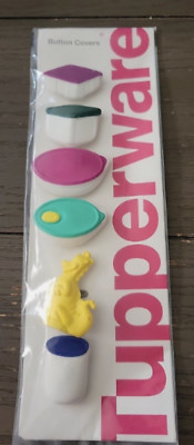 New Tupperware Button Covers Set x 6 Freezer Modular Canister Bowl ...