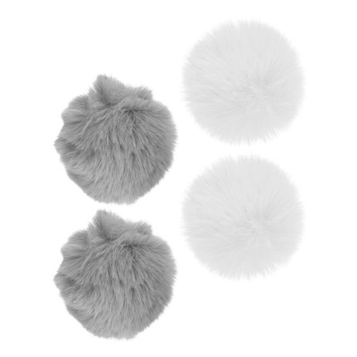 4pcs Bunny Tail Cosplay Prop Easter Rabbit Tail Pom Poms Halloween ...