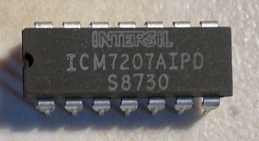 Intersil ICM7207AIPD 7207 CMOS Timebase Generator - NOS | eBay