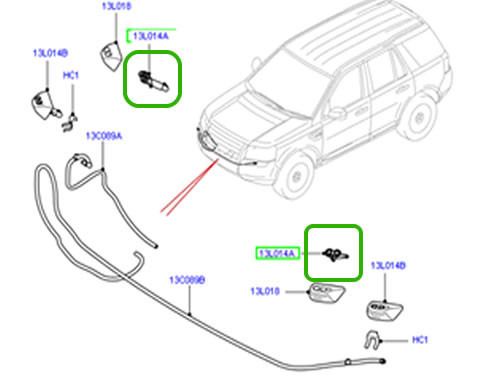 GENUINE LAND ROVER HEADLAMP WASHER JET LR2 2011-2012 RH NEW LR022473 | eBay