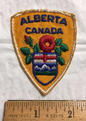 Alberta Canada Provincial Coat of Arms Shield Wild Rose Shield Patch | eBay