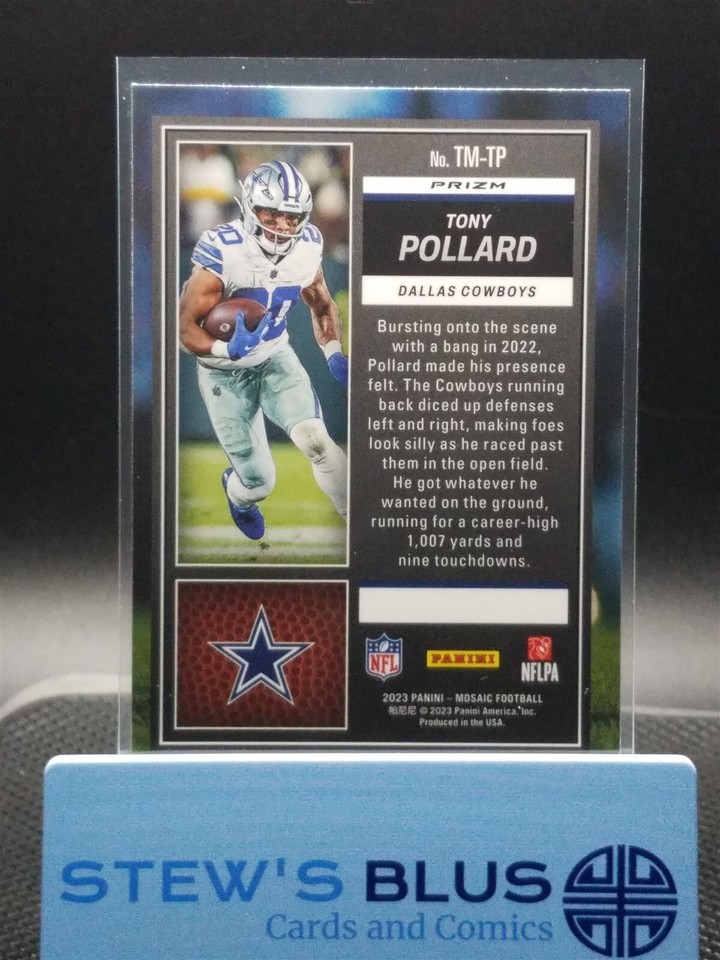 2023 Panini Mosaic Tony Pollard Touchdown Master Base Mosaic Parallel ...