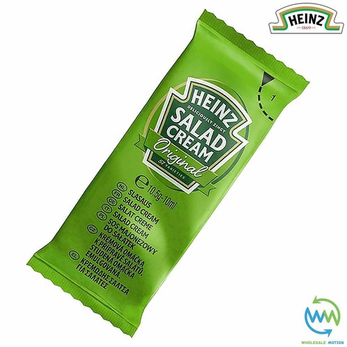 HEINZ SALAD CREAM Sachets 10.5g 10ml SAUCE Individual Single Portion ...