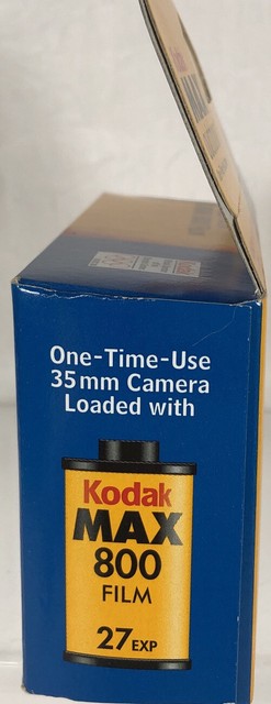 KODAK MAX 800 OUTDOOR IN A BOX One-time Use camera . 27 Exp. for sale ...