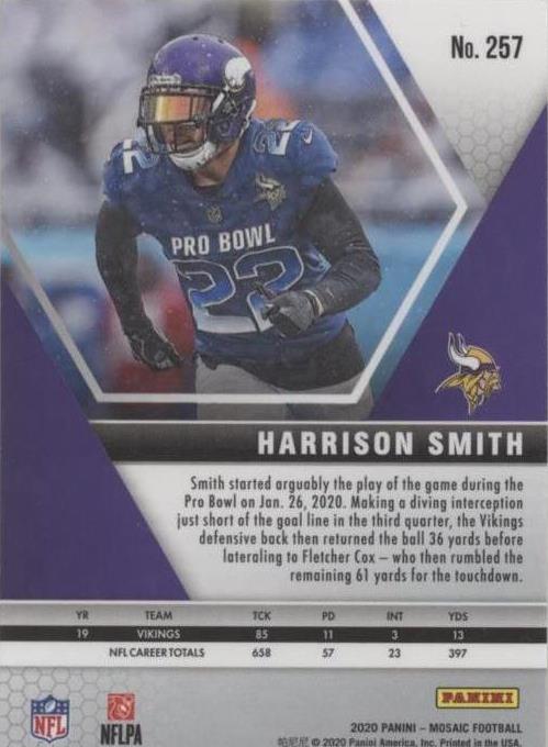 2020 Panini Mosaic Harrison Smith #257 for sale | eBay