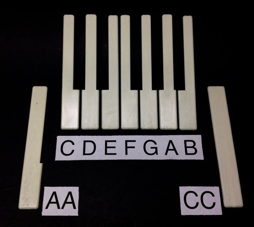 Piano Keytop/Key Top, Simulated Medium Ivory pick A,B,C,D,E,F,G,AA,CC ...