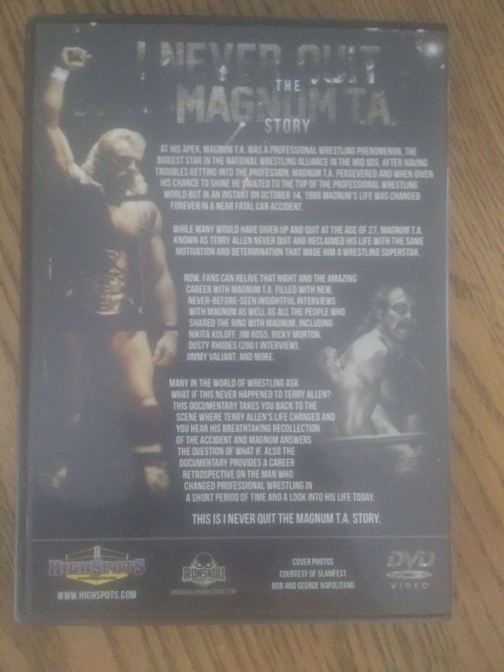 The Magnum TA Story I Never Quit DVD NWA WCW WWE 651191947430 | eBay