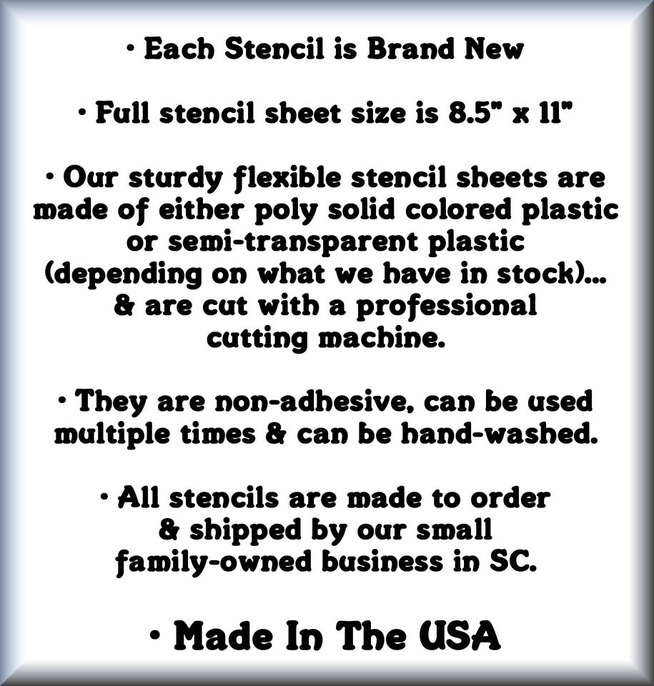 CHELSEA Numbers Stencil - 3 Inch Fancy Font Address House Plastic Sheet ...